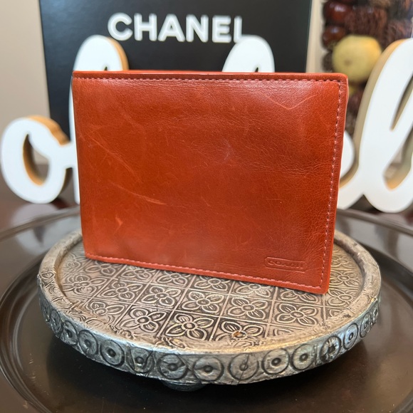 Coach | Bags | Coach Boxed Double Billfold Wallet Burnt Orange | Poshmark